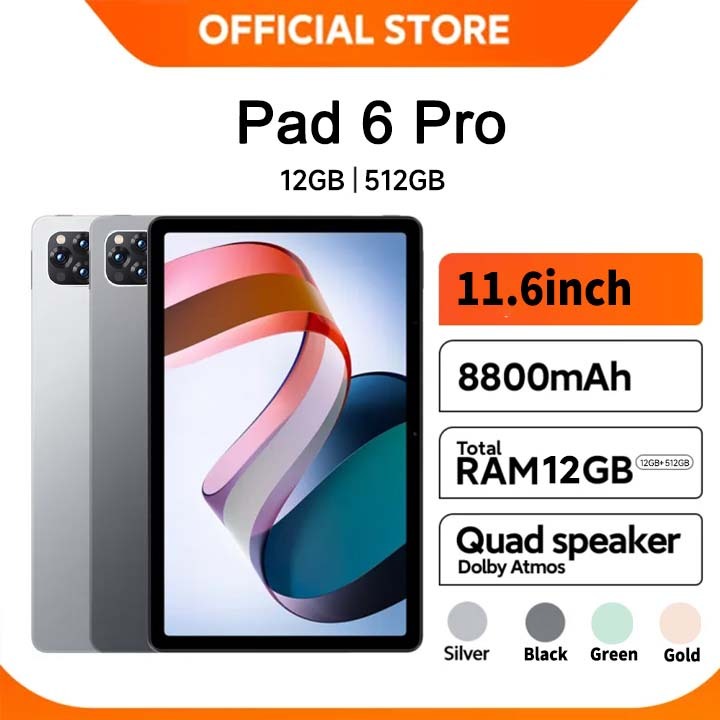 【COD】tablet Pad 6 Pro แท็บเล็ต 11.6inch 12+512GB 5g/wifi แทปเล็ต ...