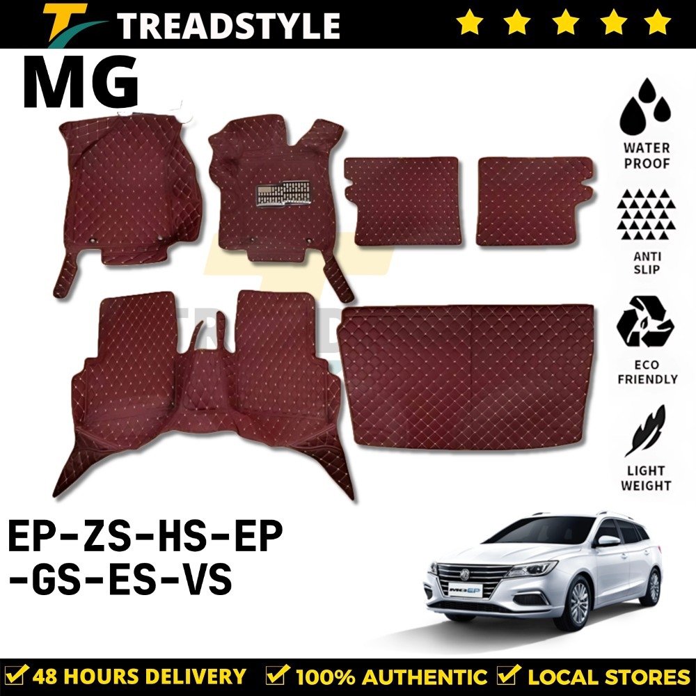 6D พรมรถยนต์ MG ZS HS EP GS ES VS MG4 MG5 เต็มคันพรมหนัง MG พรมในรถยนต์ พรมรถ | Shopee Thailand
