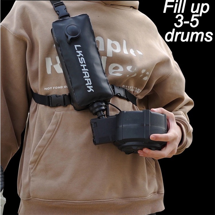 MJK & Gel Ball Blaster Elastic Backpack 7-8 มม. สายคล้องยืดหยุ่นปรับได้ ...
