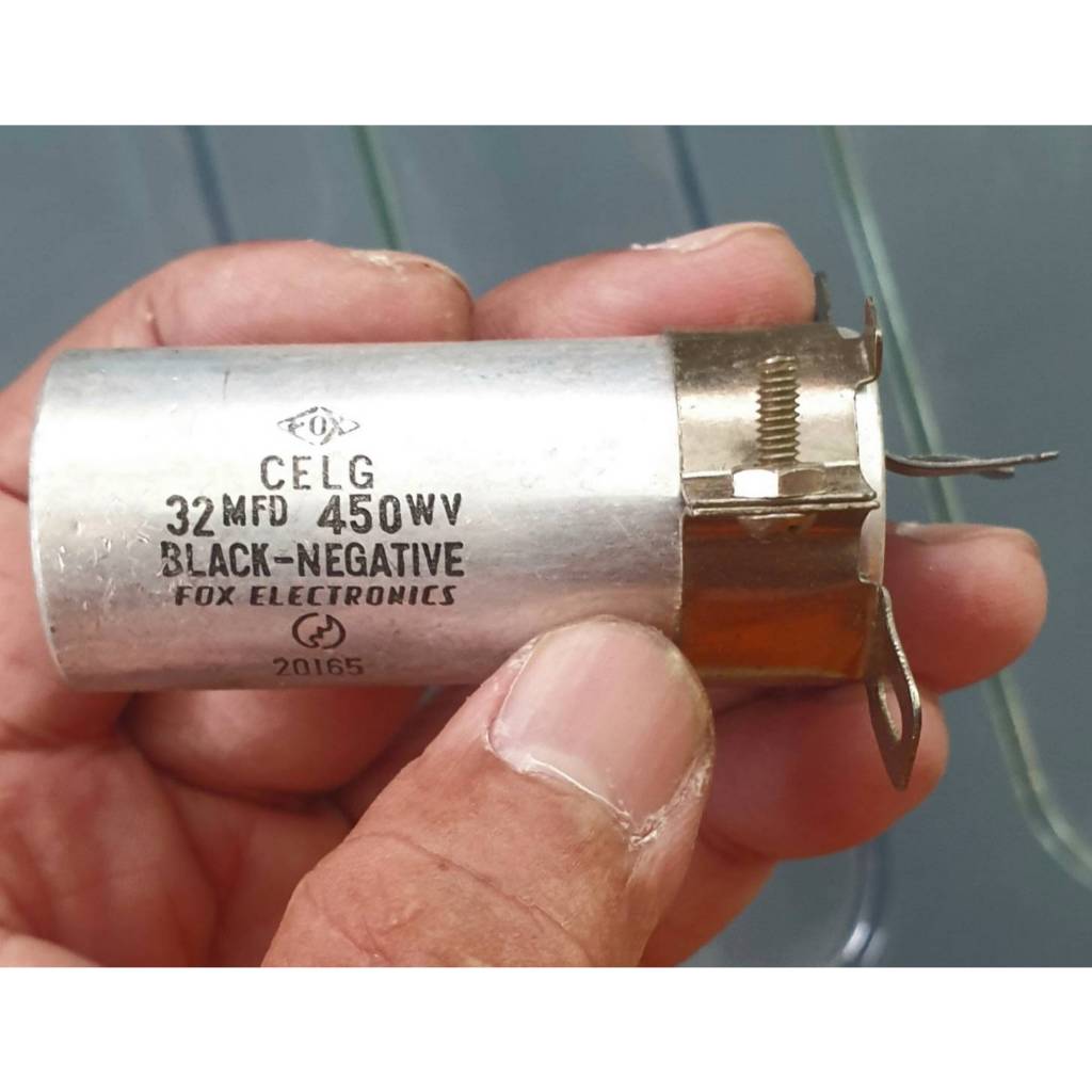 Fox Capacitor คาปาซิเตอร์ 32uf / 450v พร้อมขารัด ของใหม่เก่าก็บ NOS ...
