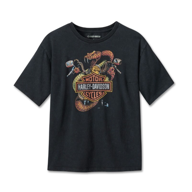 เสื้อยืดผู้หญิงโอเวอร์ไซส์ลิขสิทธิ์แท้จาก Harley Davidson 96580-24VW ...
