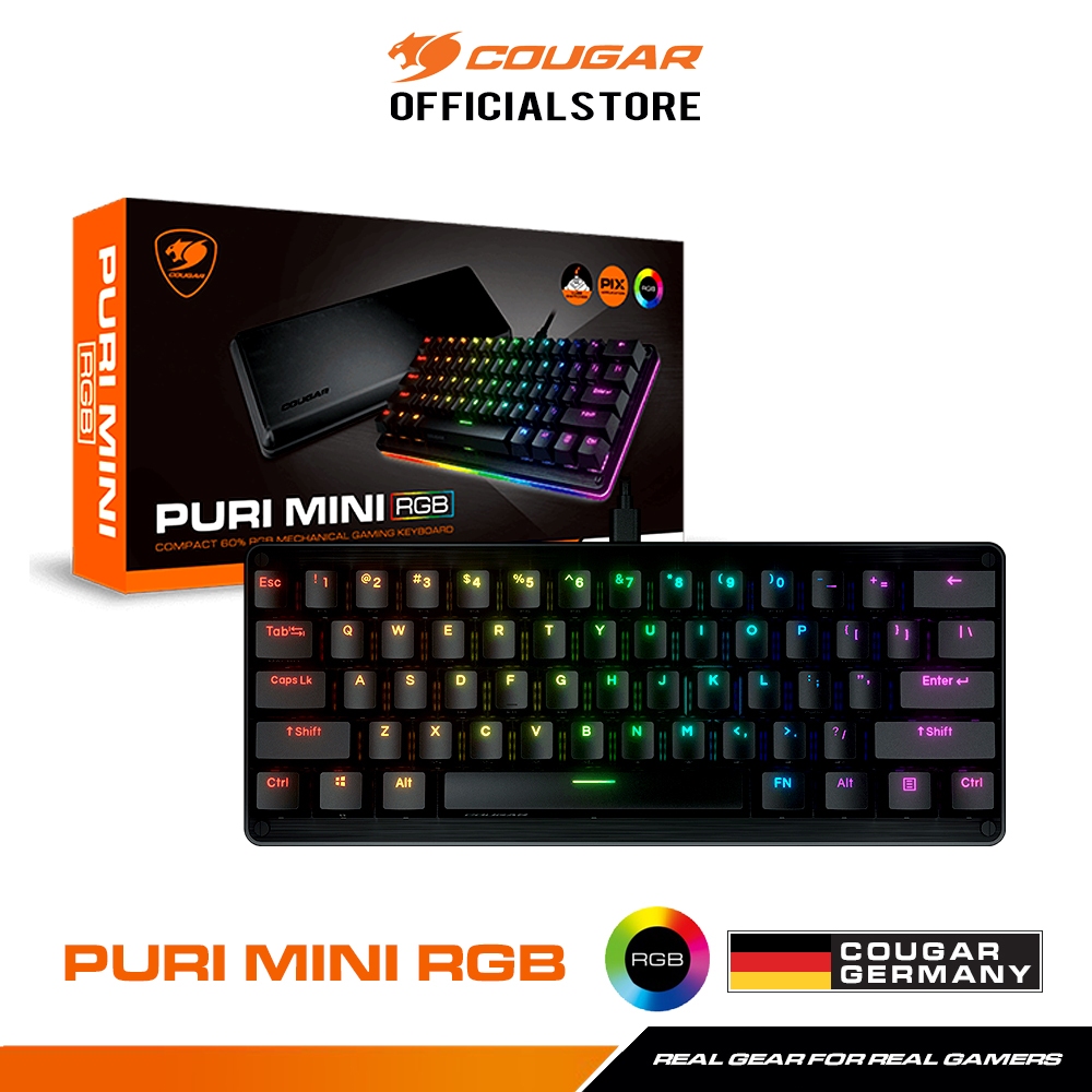 COUGAR - KEYBOARD PURI MINI RGB RED SWITCH - US | Shopee Thailand