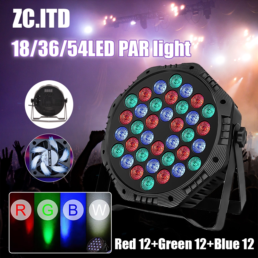 PAR LED 54/36/18 RGB Disco light ไฟพาร์LED กระพริบตามจังหวะ อุปกรณ์ไฟ ...