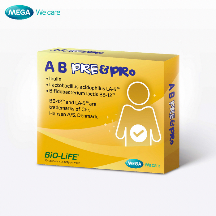 Mega We Care A B Pre & Pro 10 sachets เมก้า วีแคร์ เอบีพรีแอนด์โพร Bio ...