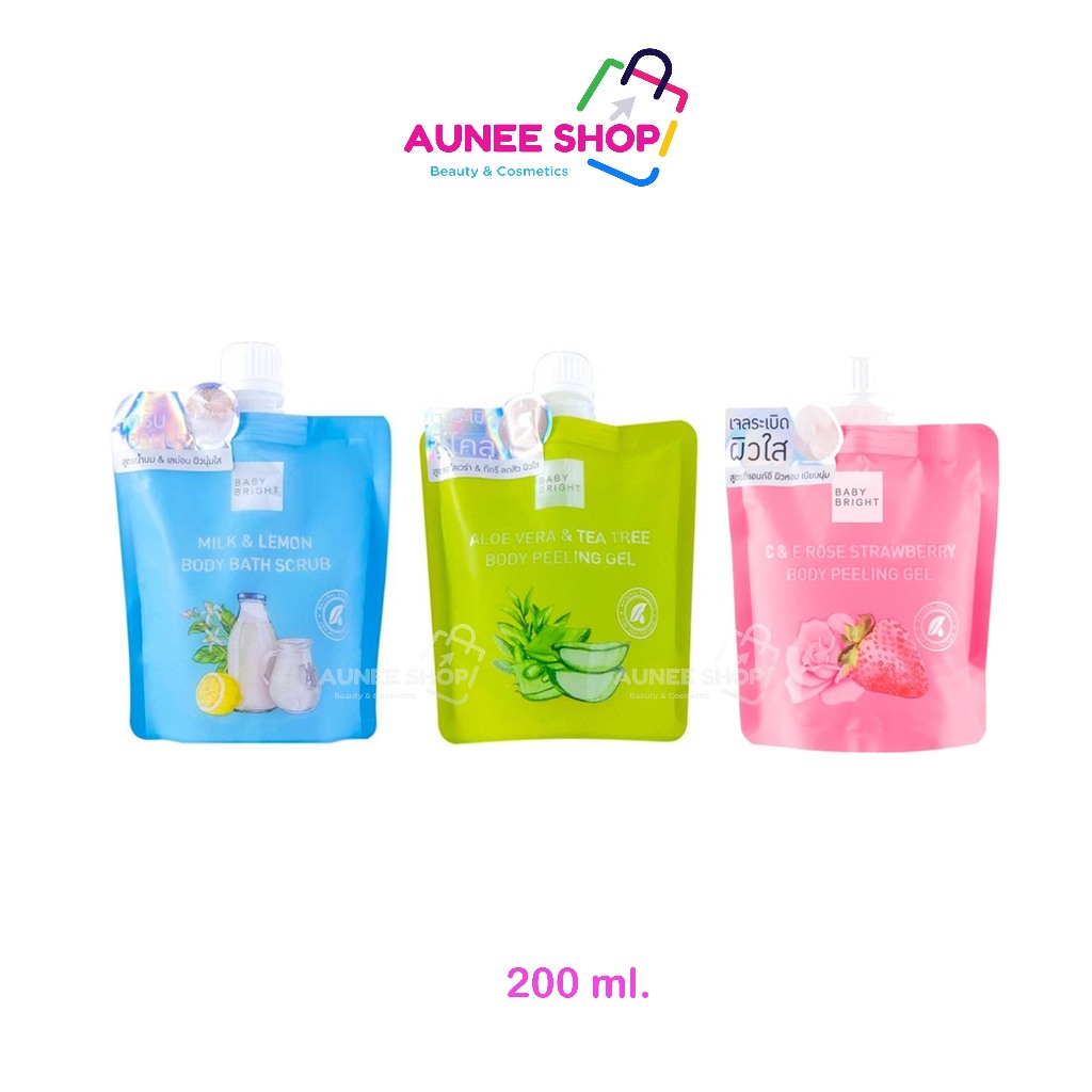 ส่งฟรี/มีไลฟ์ Baby Bright Aloe vera & Tea tree / Milk & Lemon / C&E ...