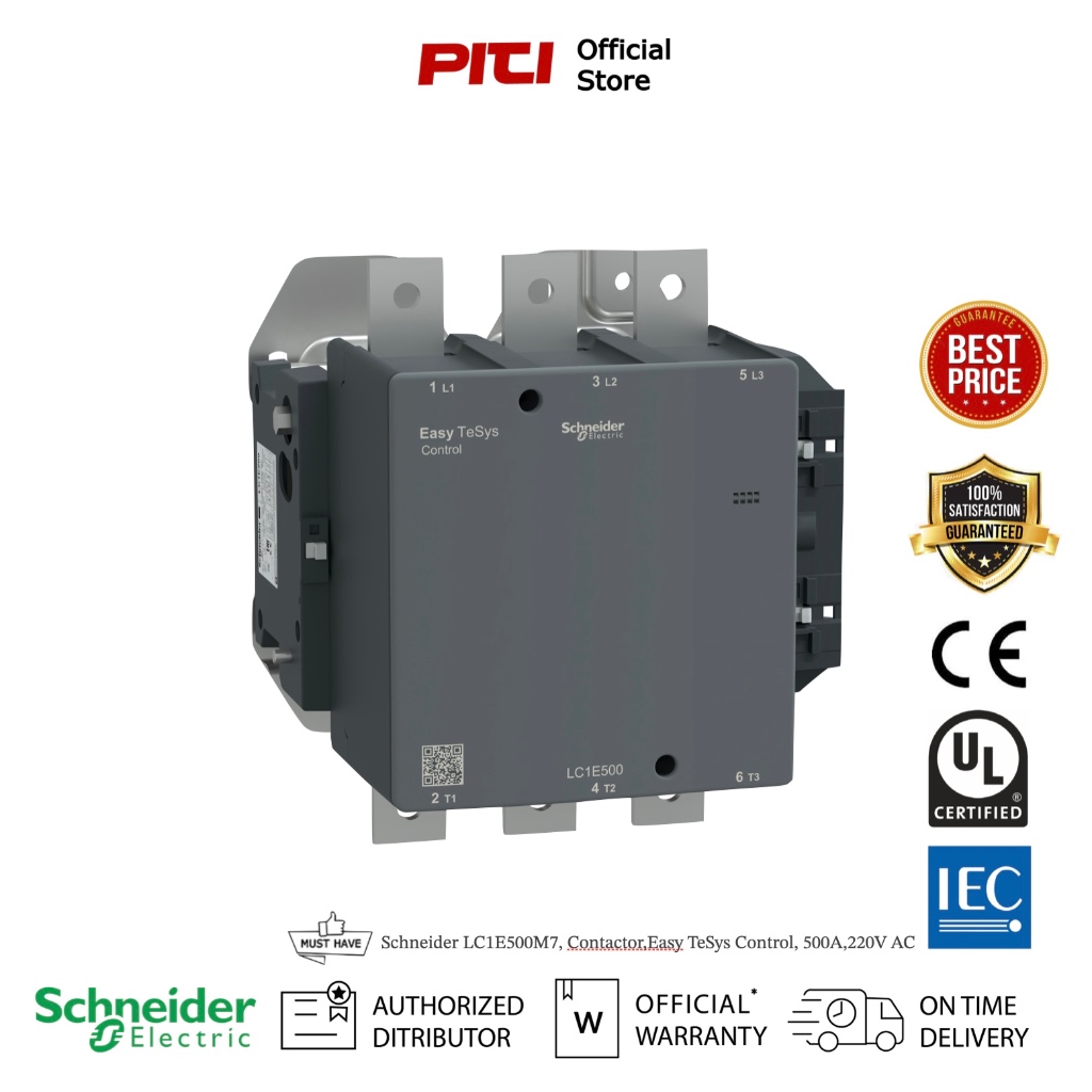 Schneider LC1E500M7, Contactor,Easy TeSys Control,500A, 250kW 335HP ...