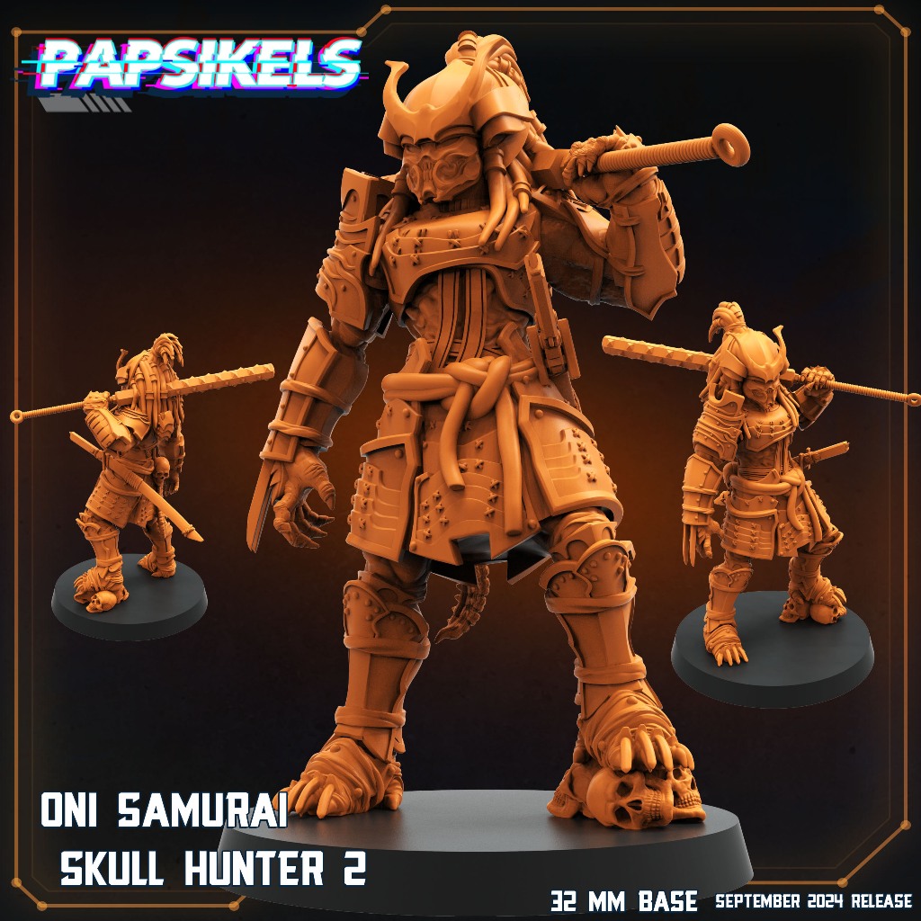 Oni Samurai Skull Hunter [2] - Skull Hunters - Humanoid Yautja / 32mm ...