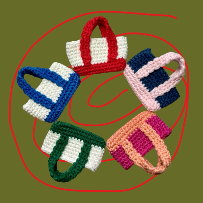 Mini Tote Keychain // พวงกุญแจ กระเป๋าจิ๋ว โครเชต์ | Shopee Thailand