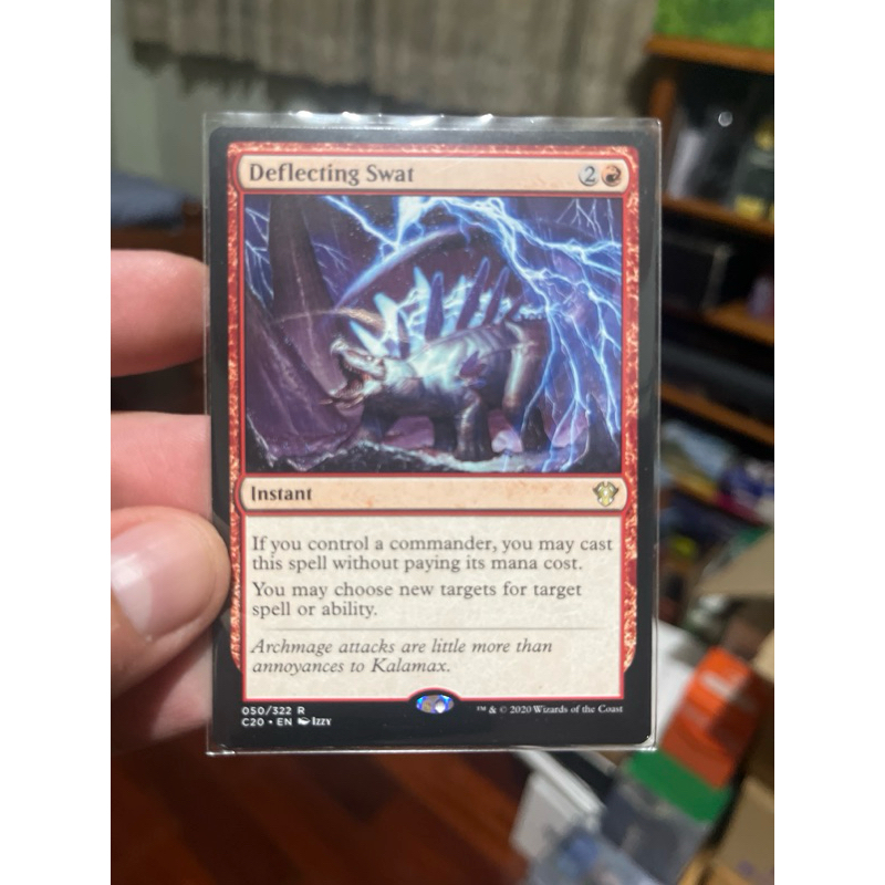 การ์ด MTG Deflecting Swat Red Magic the gathering EDH รุ่น CMM C20 สภาพ ...