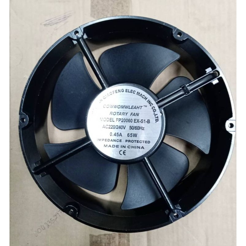 พัดลมระบายอากาศ 8นิ้ว(แบบกลม)220 VAC ROTARY FAN MODEL FP 20060 EX-S1-B-220-240 VAC 50/60Hz 0.45 ...