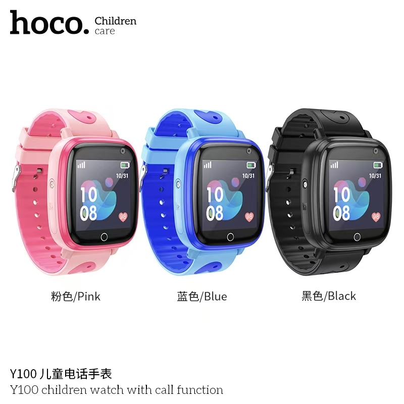 นาฬิกาสำหรับเด็ก HOCO Y100 Smart Watch สำหรับติดตาม 400mAh GPS รองรับ ...
