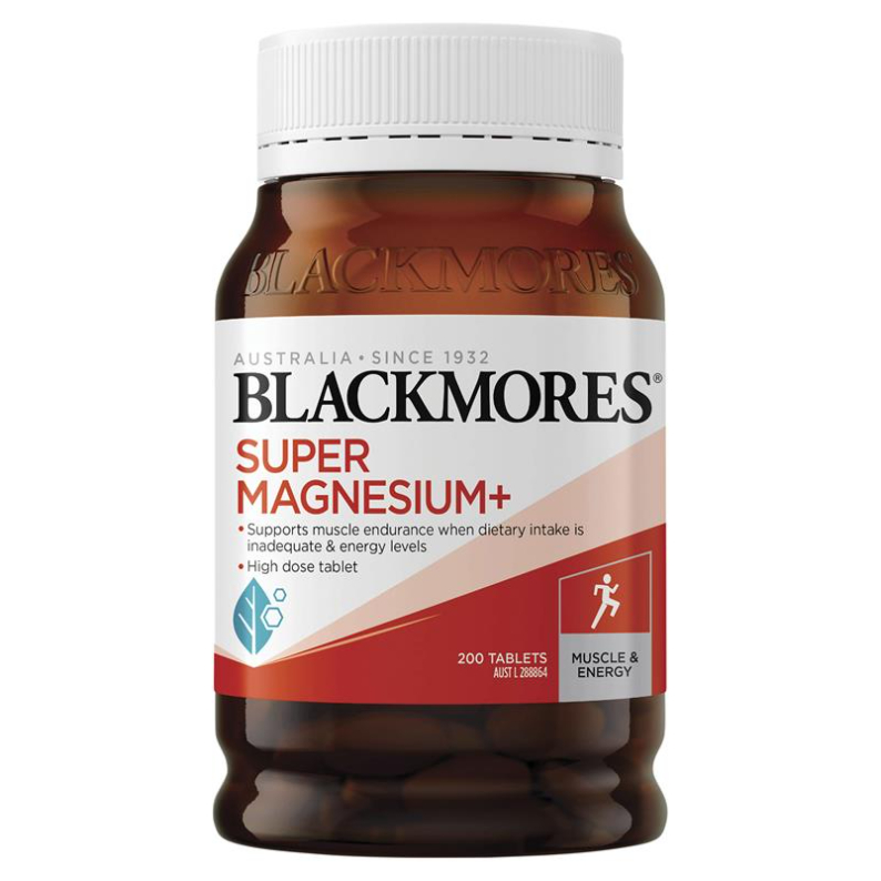 Blackmores Super Magnesium Plus 200 Tablets เสริมสร้างความแข็งแรงของ ...