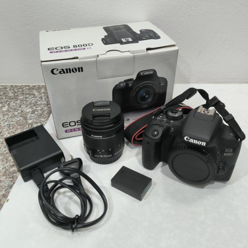 ใช้โค้ดลดได้ ผ่อนได้ กล้อง CANON 800D + เลนส์ 18-55 + แท่นชาร์จ แบตแท้ ...