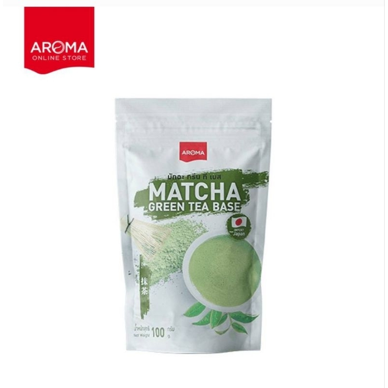 อโรม่า ชาเขียวมัทฉะ กรีนที เบส Matcha Green Tea Base 100 กรัม | Shopee ...