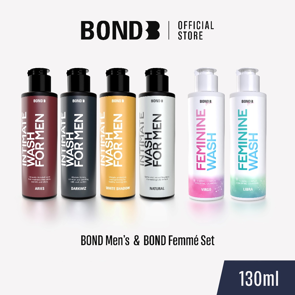Bond Men's Intimate Wash 130 ml. + Bond Feminine Wash 130 ml. | Shopee ...