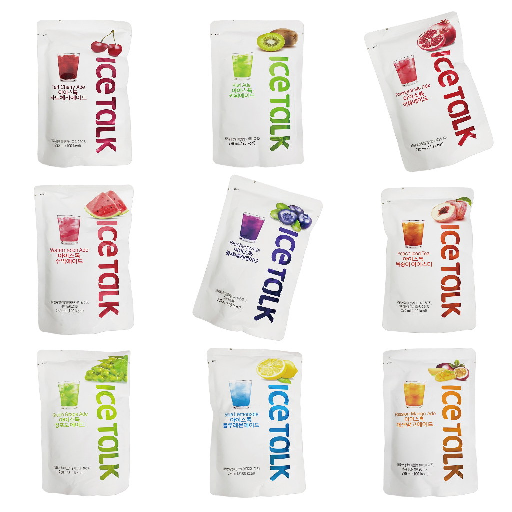 Ice Talk น้ำผลไม้สำเร็จจากเกาหลี มี 3 รส น้ำหนัก 230 มิลลิลิตร exp.22 ...