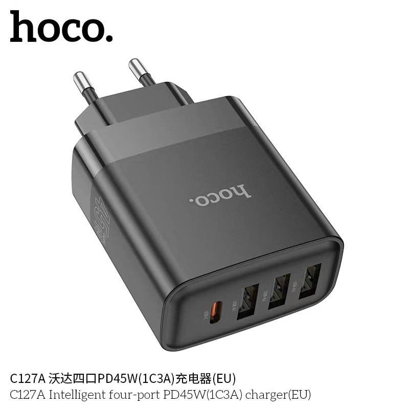 หัวชาร์จโทรศัพท์มือถือ HOCO รุ่น C127A PD45W QC 3.0 fast Charger USB ...