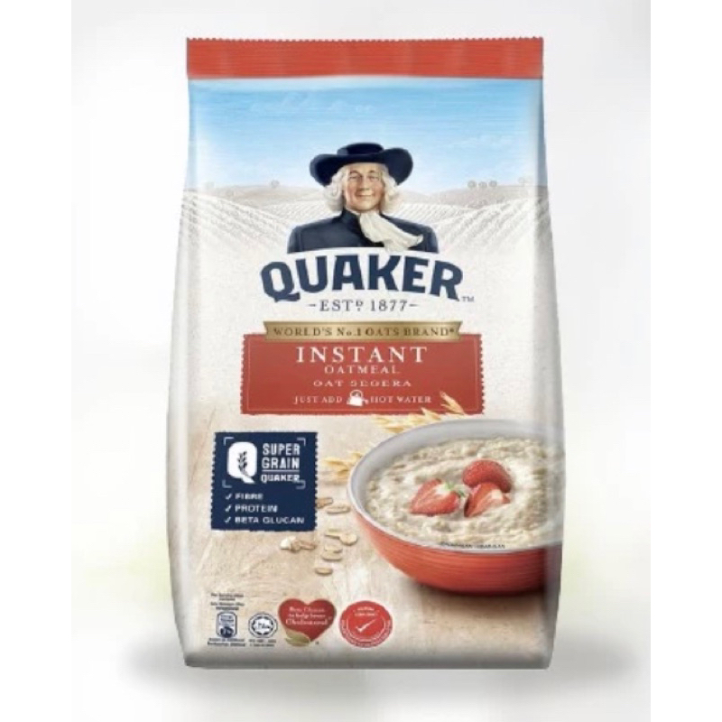 เควกเกอร์ ข้าวโอ๊ต สุกเร็ว 1,000 กรัม สีน้ำเงิน สีแดง Quaker Cook ...