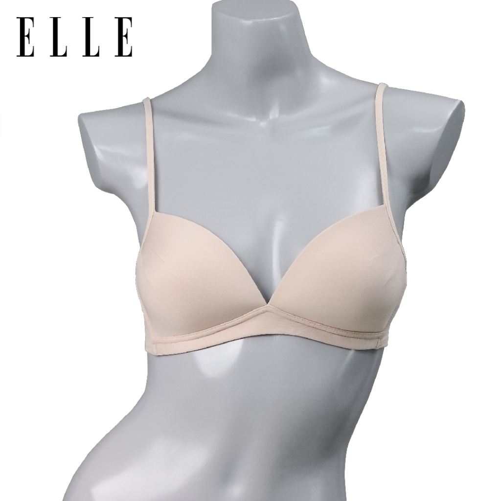 ELLE เสื้อชั้นใน เกรดA ของแท้ ไร้โครง โมล บางเรียบ โชว์ร่องอก โบนอ่อนด้านข้าง รุ่น LB1704 ...