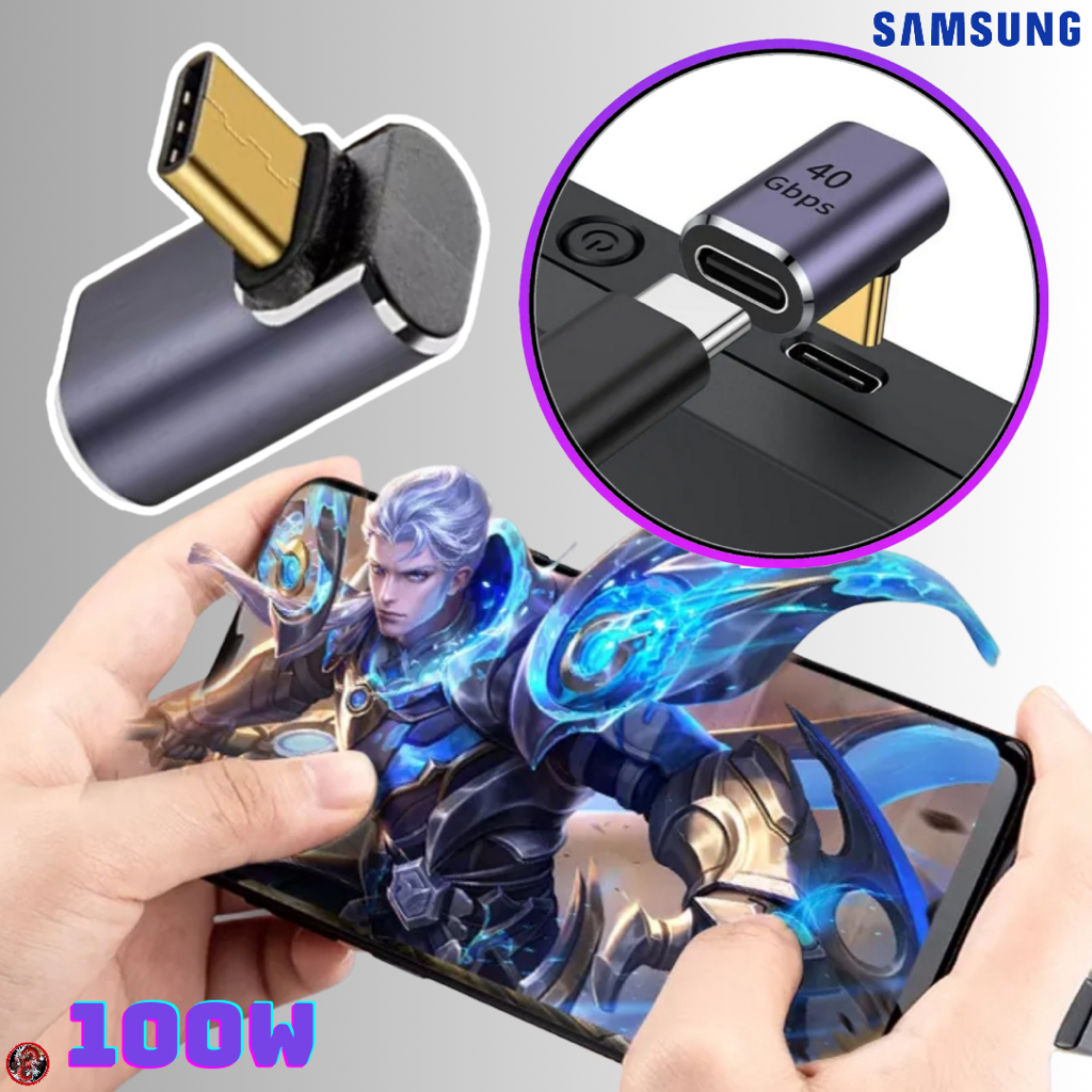 ข้อต่อ เล่นเกมส์ Type-C to Type-C GAME รองรับการชาร์จเร็วได้ 100W ต่อหู ...
