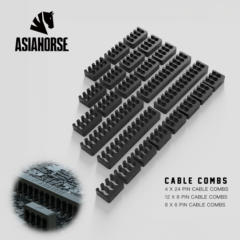 ชุดหวีจัดสายไฟ Black Wire Comb สำหรับตกแต่งสายถักพาวเวอร์ซัพพลาย ...