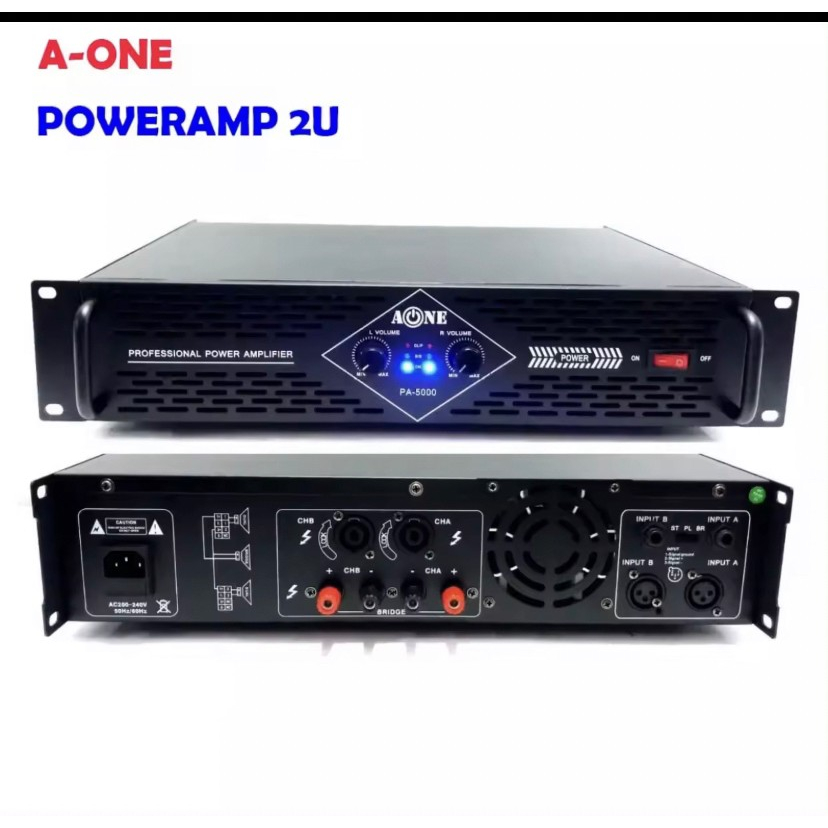 A-ONE เพาเวอร์แอมป์ เครื่องเสียง Power amplifier 5000W PMPO รุ่น K-5000 ...