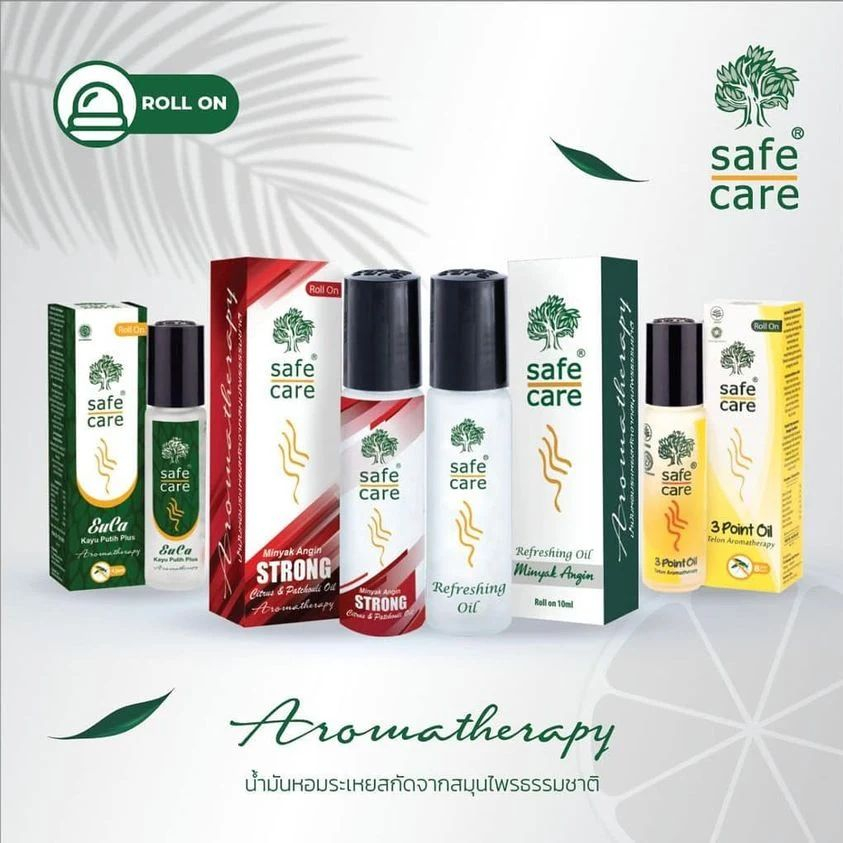Safe Care Refreshing oil ขนาด 10 ml. ยาดม ลูกกลิ้ง อโรม่า ช่วยผ่อนคลาย ...