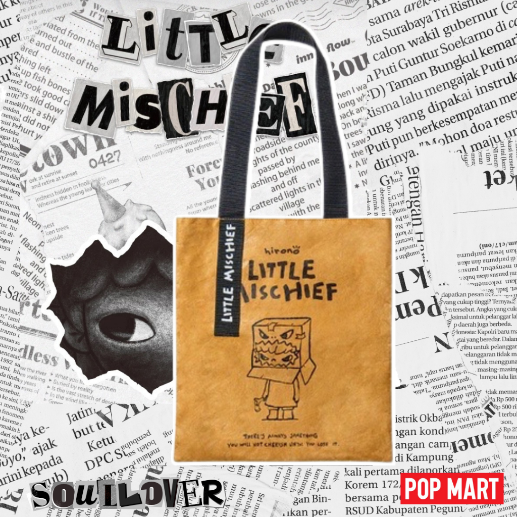[ของแท้ / พร้อมส่ง]POP MART Hirono Little Mischief Series-Shoulder Bag ...