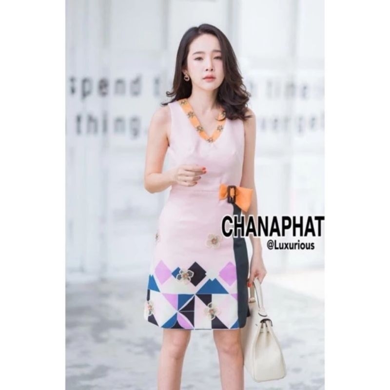 (Used)Chanaphat(L)::มินิเดรสพิมพ์ลายกราฟฟิกแต่งอะไหล่3D | Shopee Thailand