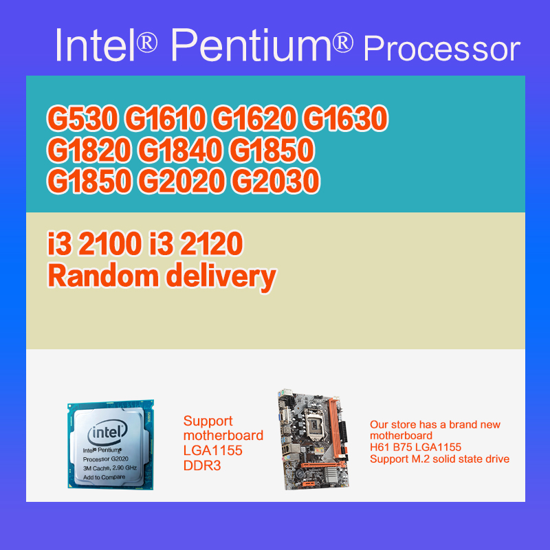 Intel I3 2100 I3 2120 Celeron G1610 G530 G540 G1620 G1630 G1640 G1820 ...