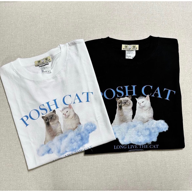 (พร้อมส่ง) Brownsugar ddang , Whitesugar ddang T-shirt Posh cat เสื้อ ...