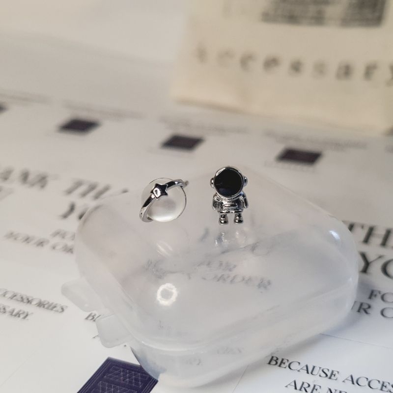 Silver Planet Astro ต่างหูเงิน925 สำหรับคนเจาะหู | Shopee Thailand