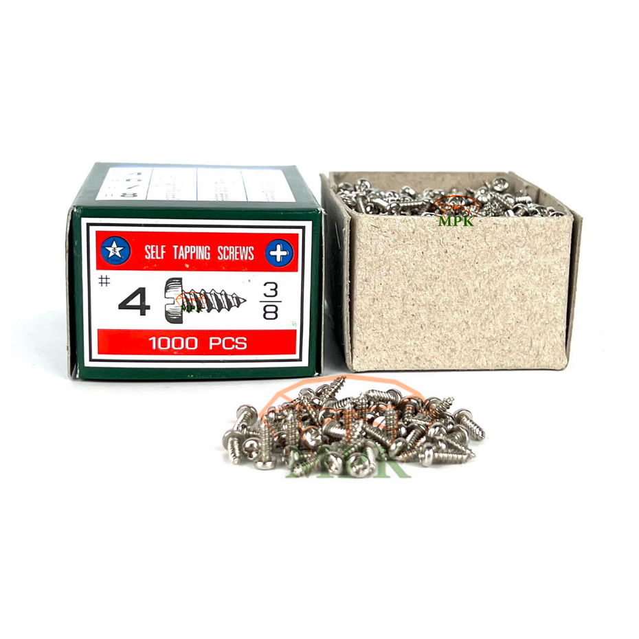 *STAR*สกรูเกลียวปล่อยหัวกลมแฉก PH#4x3/8” (บรรจุกล่องละ1,000ตัว ...