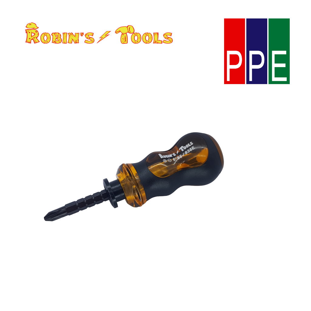 838E [Robin's tool] ไขควงปรับระดับ สลับหัวแฉก-แบน 6x85mm. | Shopee Thailand