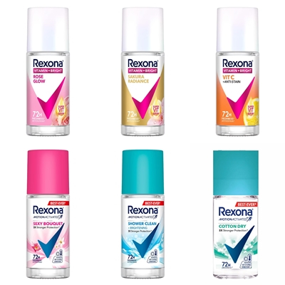 (6 สูตร) Rexona Antiperipersant Roll-On เรโซน่า ผลิตภัณฑ์โรลออนลดเหงื่อ ...