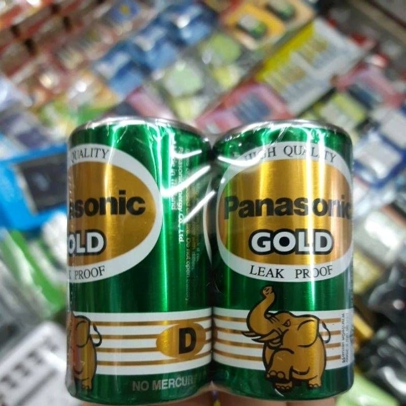 ถ่าน Panasonic Size D เขียวทอง (ขนาดใหญ่) 1.5V จำนวน 2ก้อน (R20GT/2SL ...