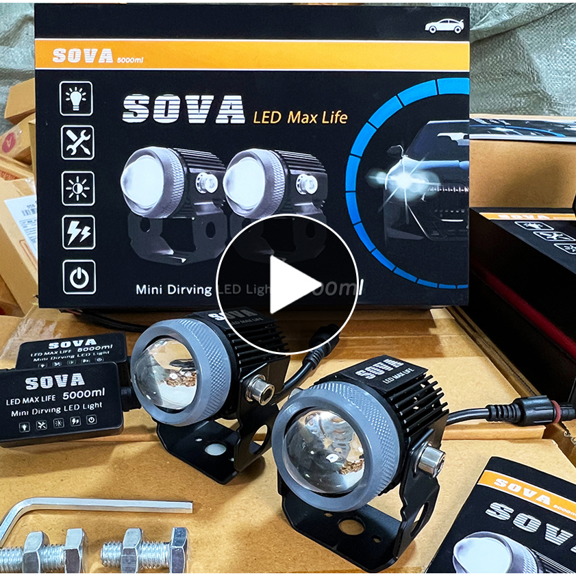 Sova led Max light สปอร์ตไลท์ติดรถ หลอดLED MAXLIGHT | Shopee Thailand