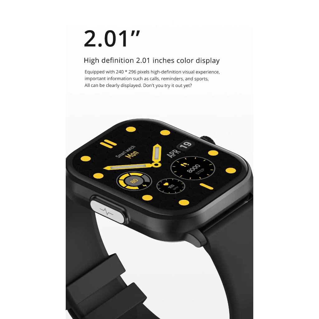 นาฬิกาอัจฉริยะ Kawa E02 วัดน้ำตาลในเลือด ECG วัดอัตราการเต้นหัวใจ กันน้ำ วัดแคลลอรี่ รองรับภาษา ...