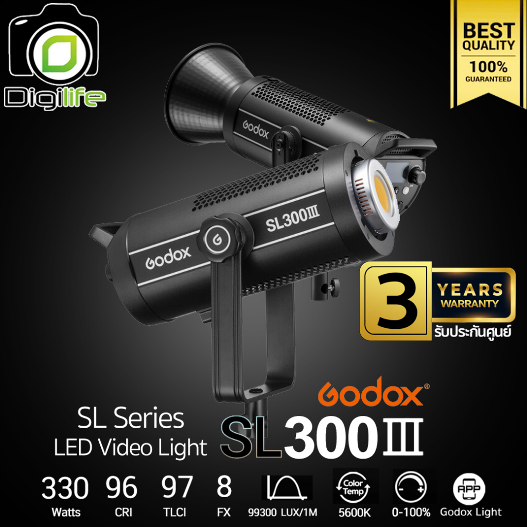 Godox LED SL300II / SL300III 330W (แสงขาวอย่างเดียว) 5600K - Bowen ...