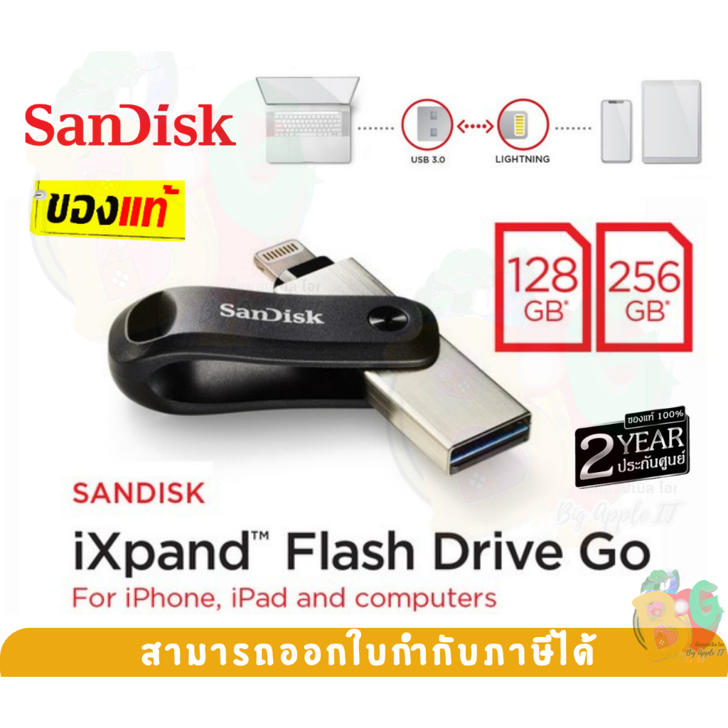 128GB|256GB FLASH DRIVE GO (แฟลชไดร์ฟ) SANDISK IXPAND (SDIX60N) - 2Y ...