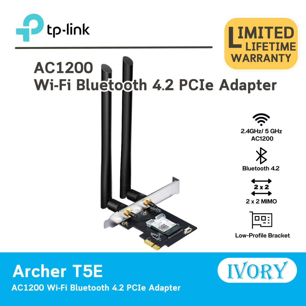 TP-Link Archer T5E การ์ด wifi AC1200 Dual Band PCI Express Adapter ตัว ...