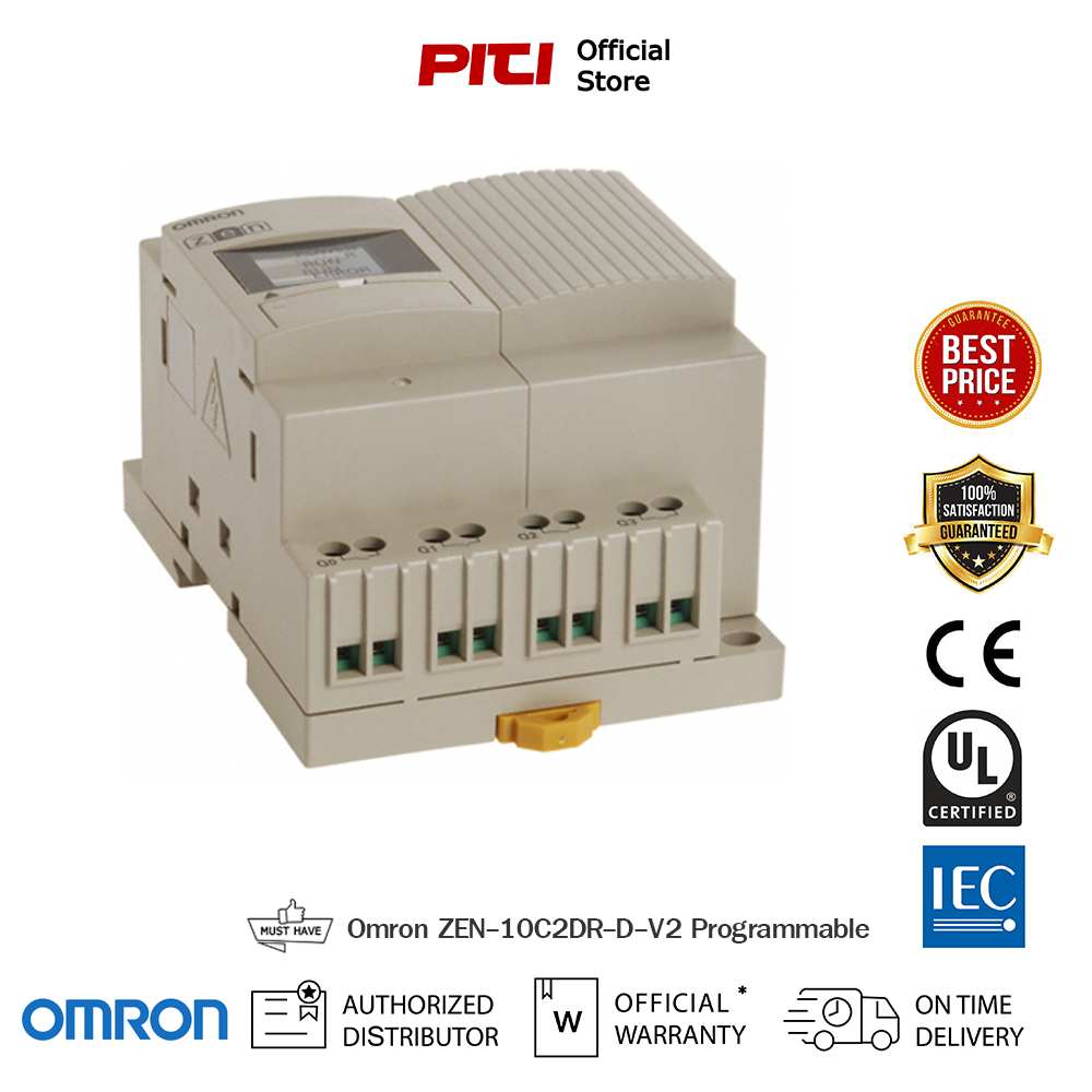 Omron Programmable ZEN-10C2DR-D-V2 LED 10I/O แรงดันแหล่งจ่าย 24VDC อินพุต 24VDC ออมรอน | Shopee ...