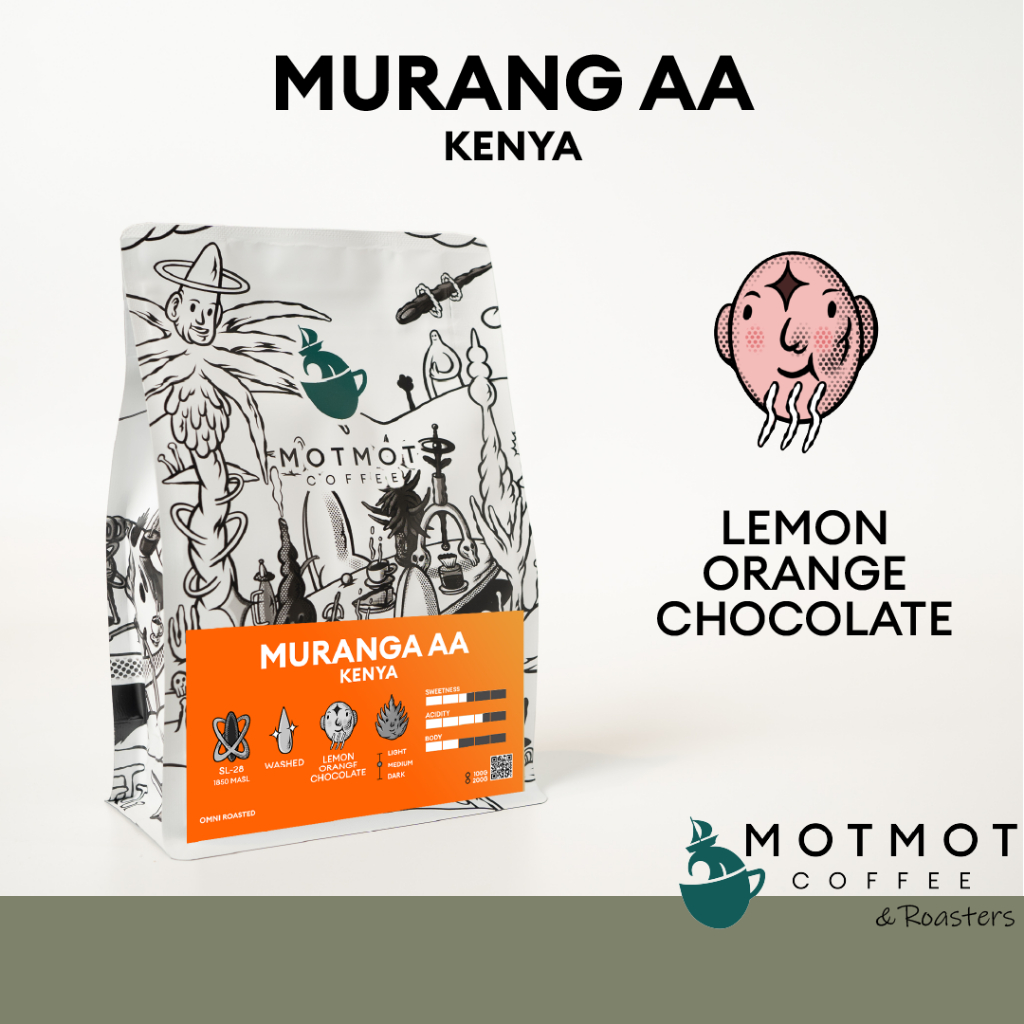 Kenya Muranga AA (Washed) | เมล็ดกาแฟคั่ว MOTMOT COFFEE | Shopee Thailand