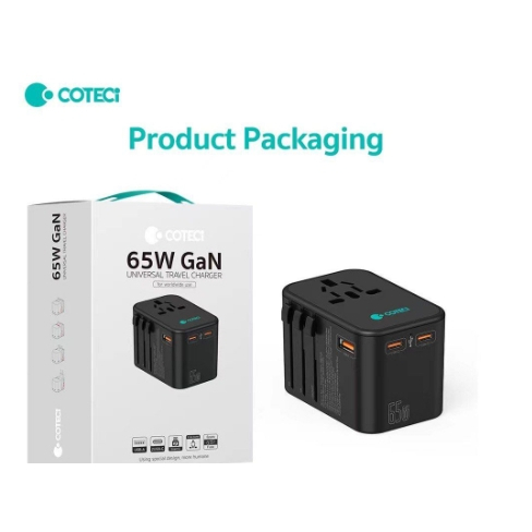 Coteci Universal 65W PD GaN พร้อมพอร์ต USB-C 2 | Shopee Thailand