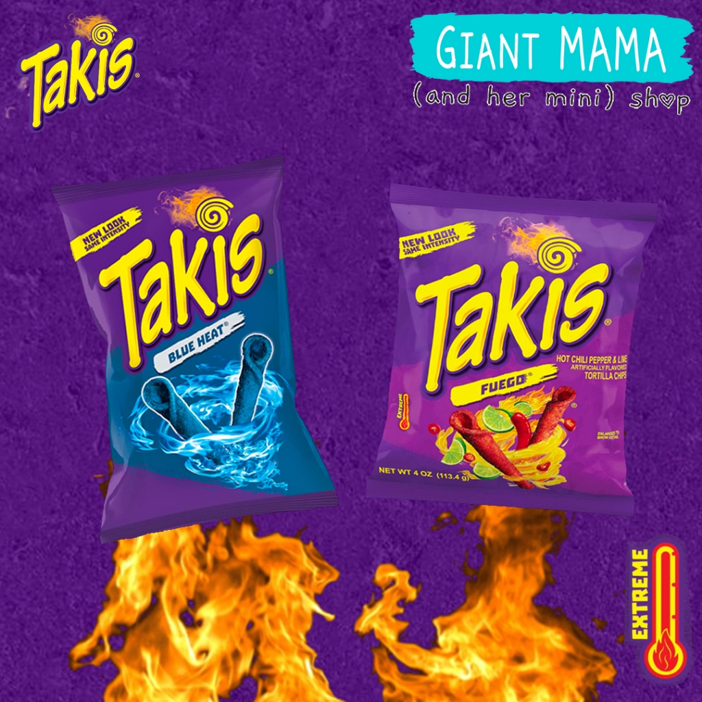 Takis Fuego / Blue heat ขนมยอดฮิตจาก USA มีหลายขนาด หลายรส ขนมจาก ...