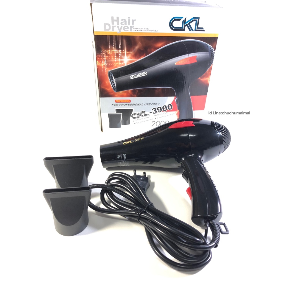 ไดร์เป่าผมรุ่น CkL 3900 ใช้ดีสุดๆ 2000w ปรับระดับความร้อน-แรงลม ไดร์ที่ร้านเสริมสวยใช้ | Shopee ...