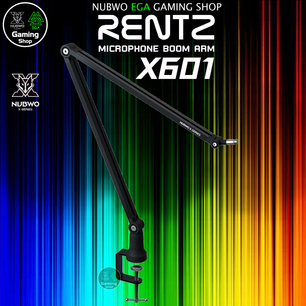 🎮 GAMING NUBWO X601 RENTZ Microphone Boom Arm ขาจับไมโครโฟนยึดกับโต๊ะ ขาจับไมค์ สตรีมมิ่ง เก็บ ...