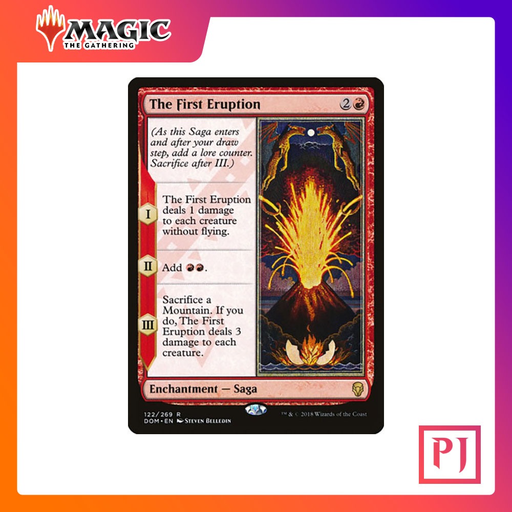 [MTG] The First Eruption [DOM] [RED] [RARE] [NORMAL] [ENG] (การ์ดเมจิค ...
