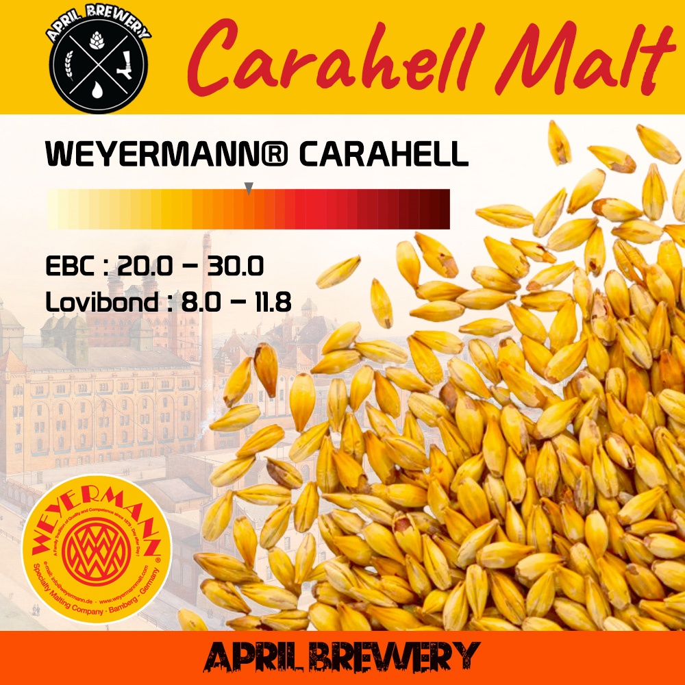มอลต์ CARAHELL Malt Weyermann Malt ทำเบียร์ จาก Germany ขนาด 1 ปอนด์ ...