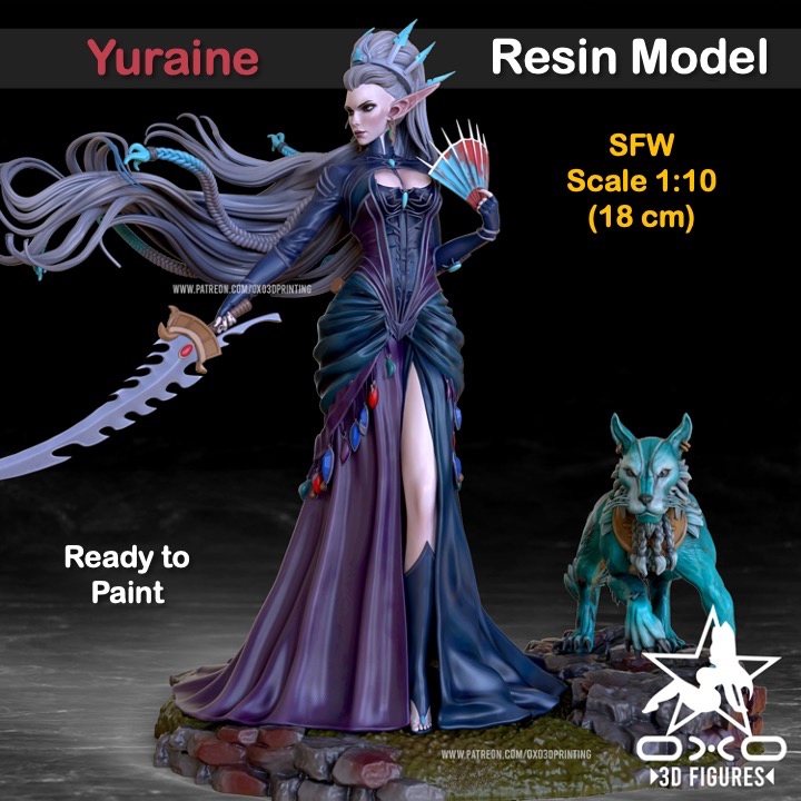 Warhammer 40k - โมเดลเรซิ่น Yvraine and Gyrinx Croft Model Figure ...